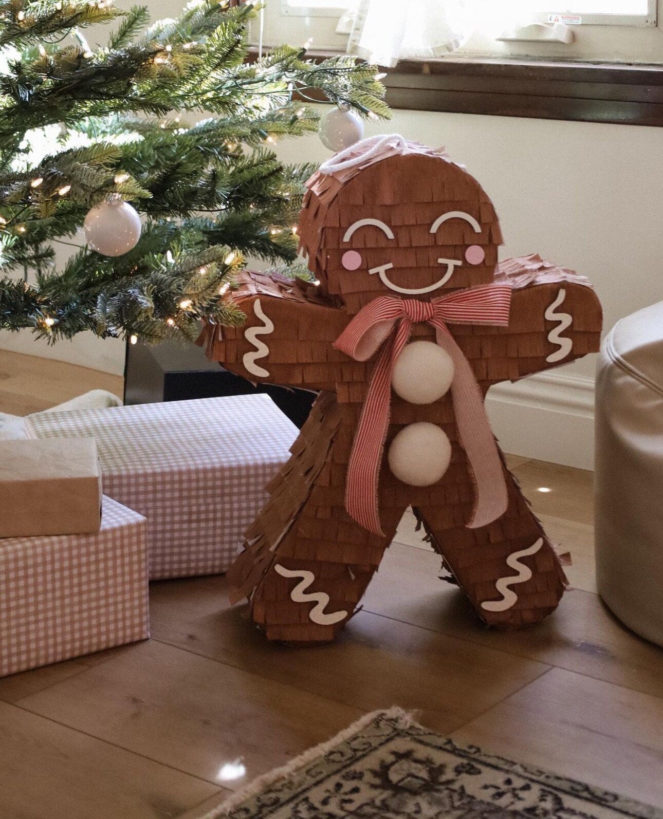 🍪 Gingerbread Man Piñata – Handmade Christmas Party Decoration & Candy ...